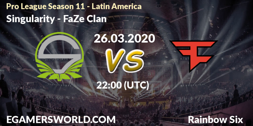 Singularity vs FaZe Clan: Betting TIp, Match Prediction. 26.03.2020 at 22:00. Rainbow Six, Pro ...