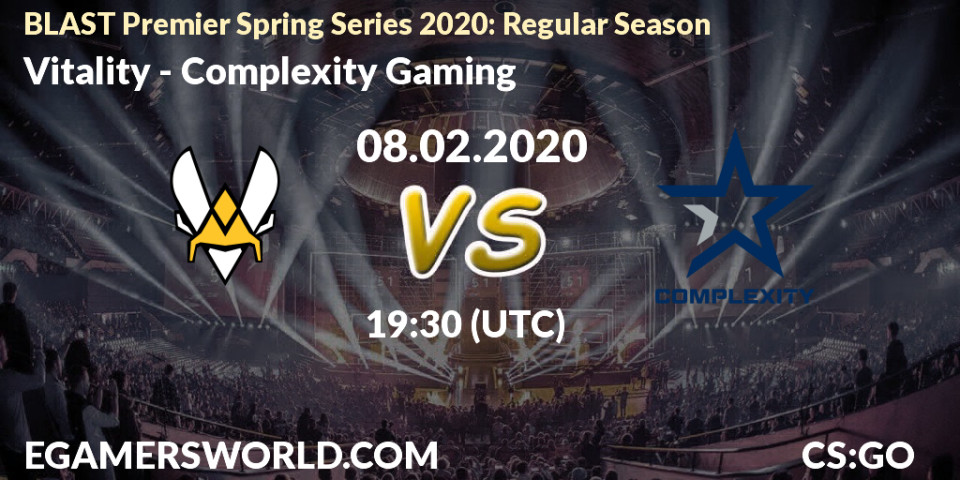 Vitality vs Complexity Gaming: Betting TIp, Match Prediction. 08.02.2020 at 19:55. Counter ...