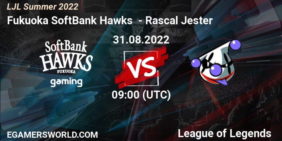 Fukuoka SoftBank Hawks VS Rascal Jester LoL Betting Tips, Stream ...