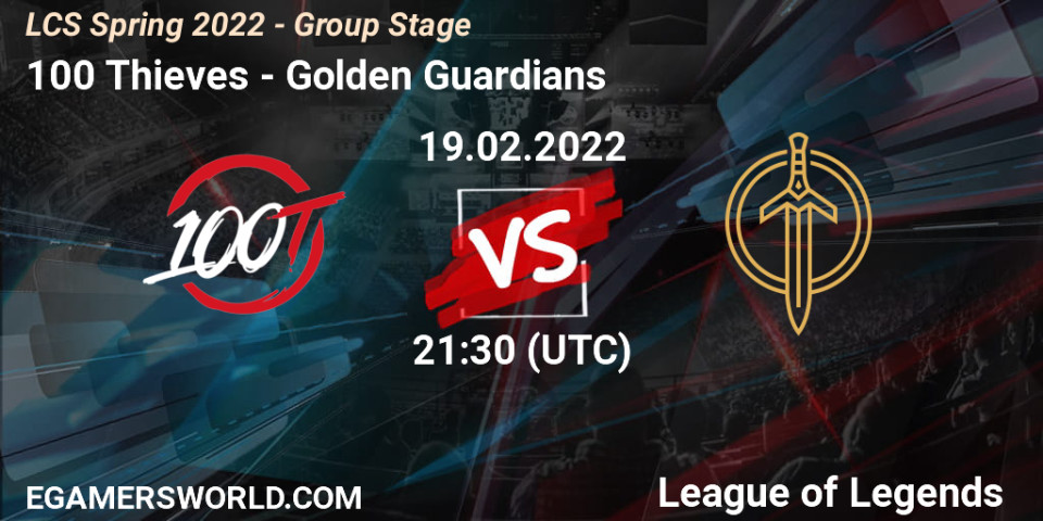 100 Thieves VS Golden Guardians LoL Betting Tips, Stream, LiveScore, Results on EGW☕