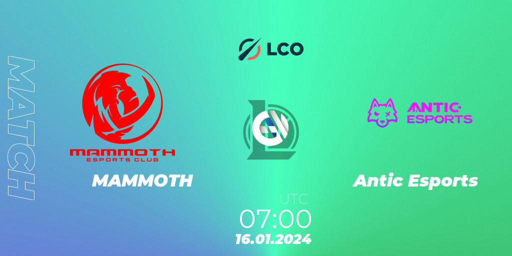 MAMMOTH vs Antic Esports: Betting TIp, Match Prediction. 16.01.2024 at ...