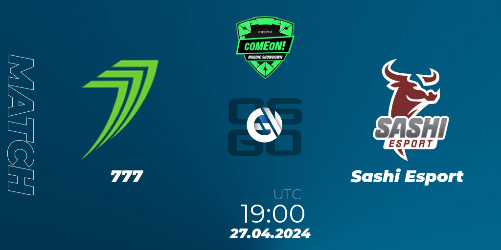 777 VS Sashi Esport: 27.04.2024 at 19:00. Counter-Strike (CS2) Betting ...