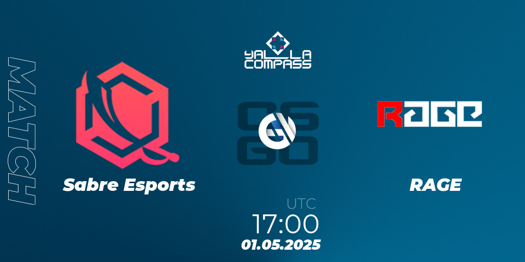 Sabre Esports VS RAGE: 01.05.2025 at 17:00. Counter-Strike (CS2 ...