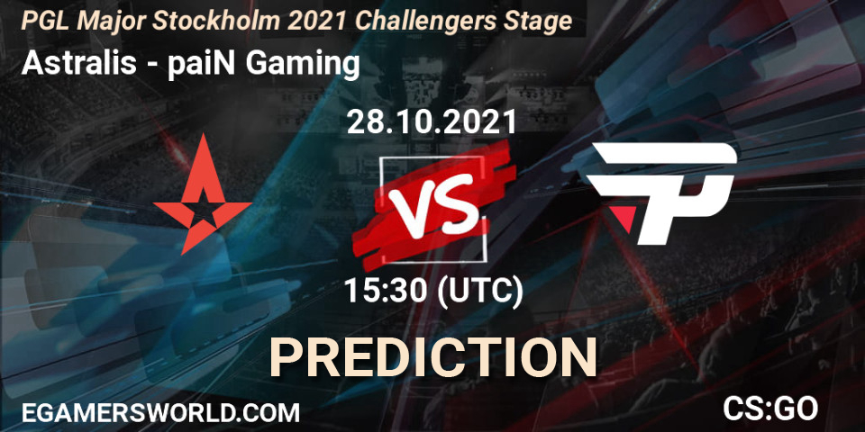 Astralis vs paiN Gaming: Betting TIp, Match Prediction. 28.10.21. CS2 (CS:GO), PGL Major ...