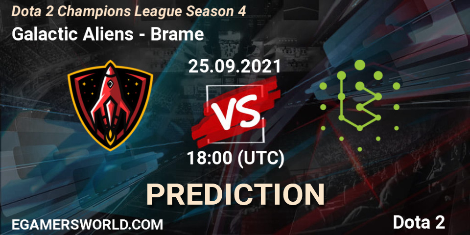 Galactic Aliens vs Brame: Betting TIp, Match Prediction. 25.09.2021 at ...