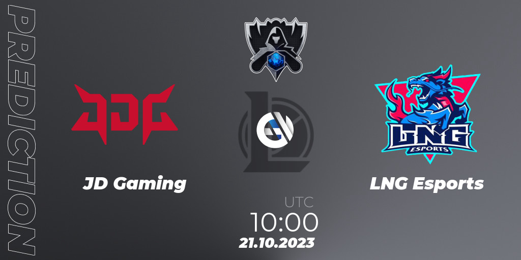 JD Gaming vs LNG Esports: Betting TIp, Match Prediction. 21.10.23. LoL, Worlds 2023 LoL - Group ...