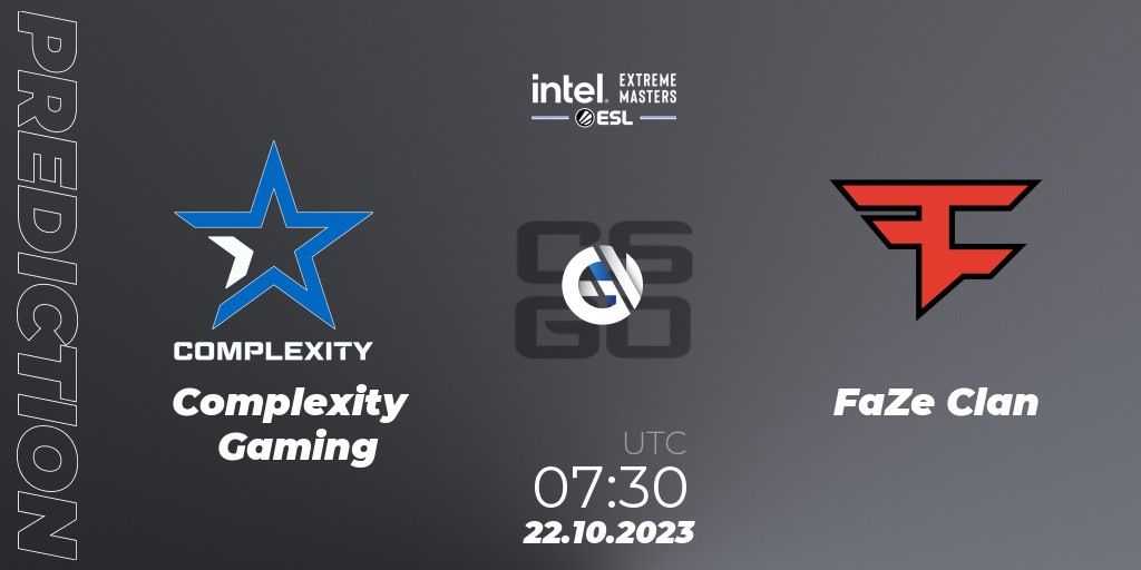 Complexity Gaming vs FaZe Clan: Betting TIp, Match Prediction. 22.10.23. CS2 (CS:GO), IEM Sydney ...