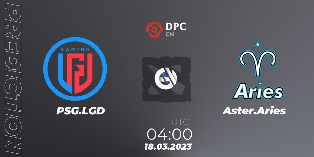 PSG.LGD vs Aster.Aries: Betting TIp, Match Prediction. 18.03.2023 at 03:59. Dota 2, DPC 2023 ...