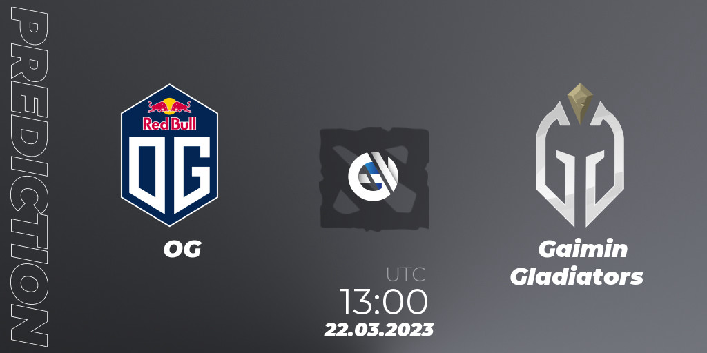 OG vs Gaimin Gladiators: Betting TIp, Match Prediction. 22.03.2023 at 12:58. Dota 2, DPC 2023 ...