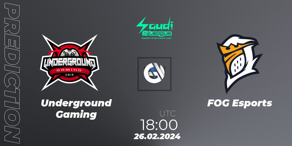 Underground Gaming vs FOG Esports: Betting TIp, Match Prediction. 26.02 ...