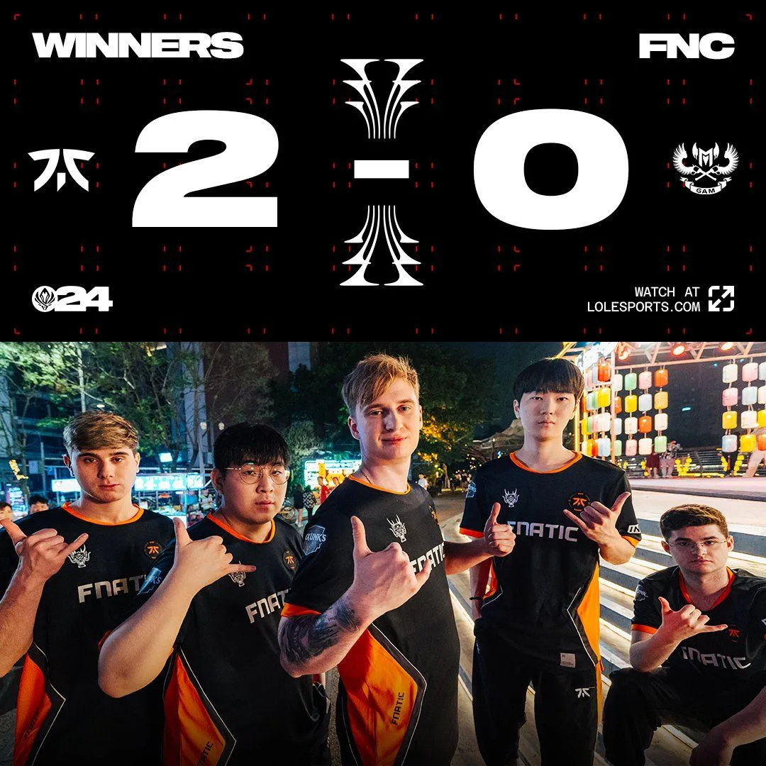 MSI 2024: Fnatic on the verge of advancing to the Bracket Stage after a ...