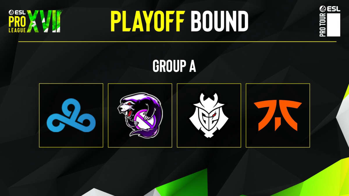 Cloud9, Outsiders, G2 Esports and fnatic became the first participants in the playoffs of ESL ...