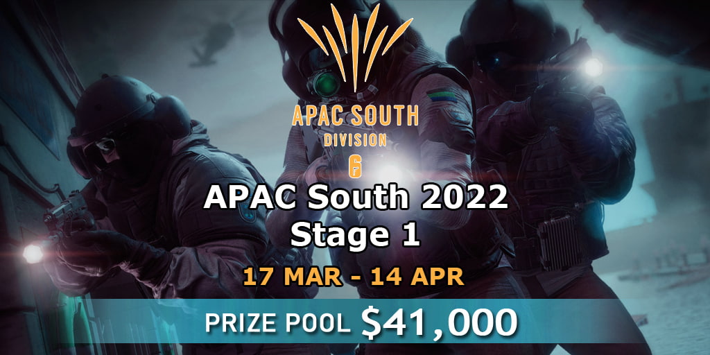 APAC South 2022 - Stage 1: Rainbow Six. Bracket, Tickets, Prize
