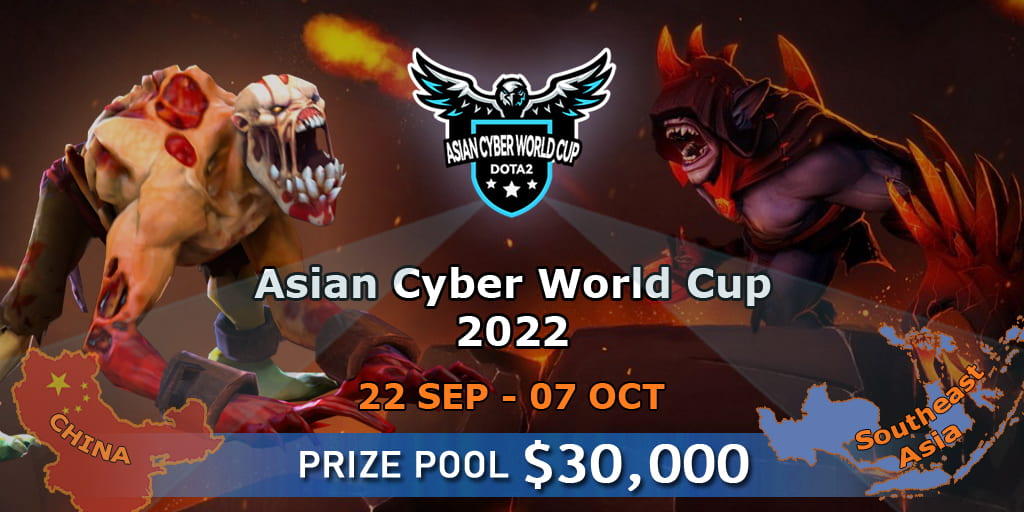 Asian Cyber World Cup 2022 🎮 Dota 2 tournament 📅 Match schedule on EGamersWorld ☕